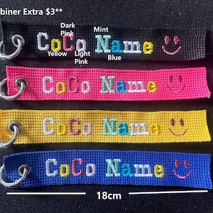 Personalized School Bag Tag | Embroidery Accessory | Kids Name Tag | ID ...