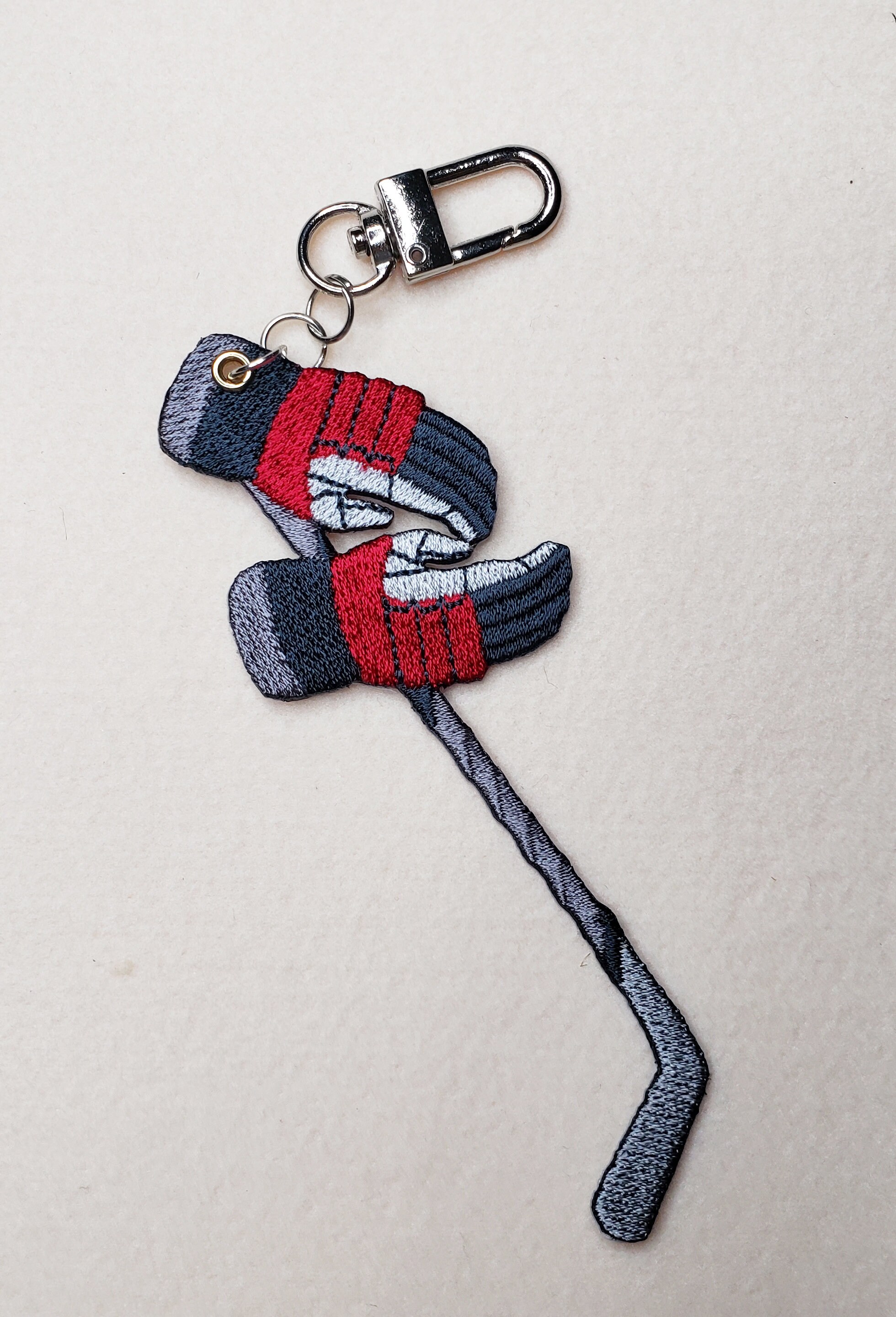 Hockey Embroidery Patch Hockey key Chain Iron on | Etsy