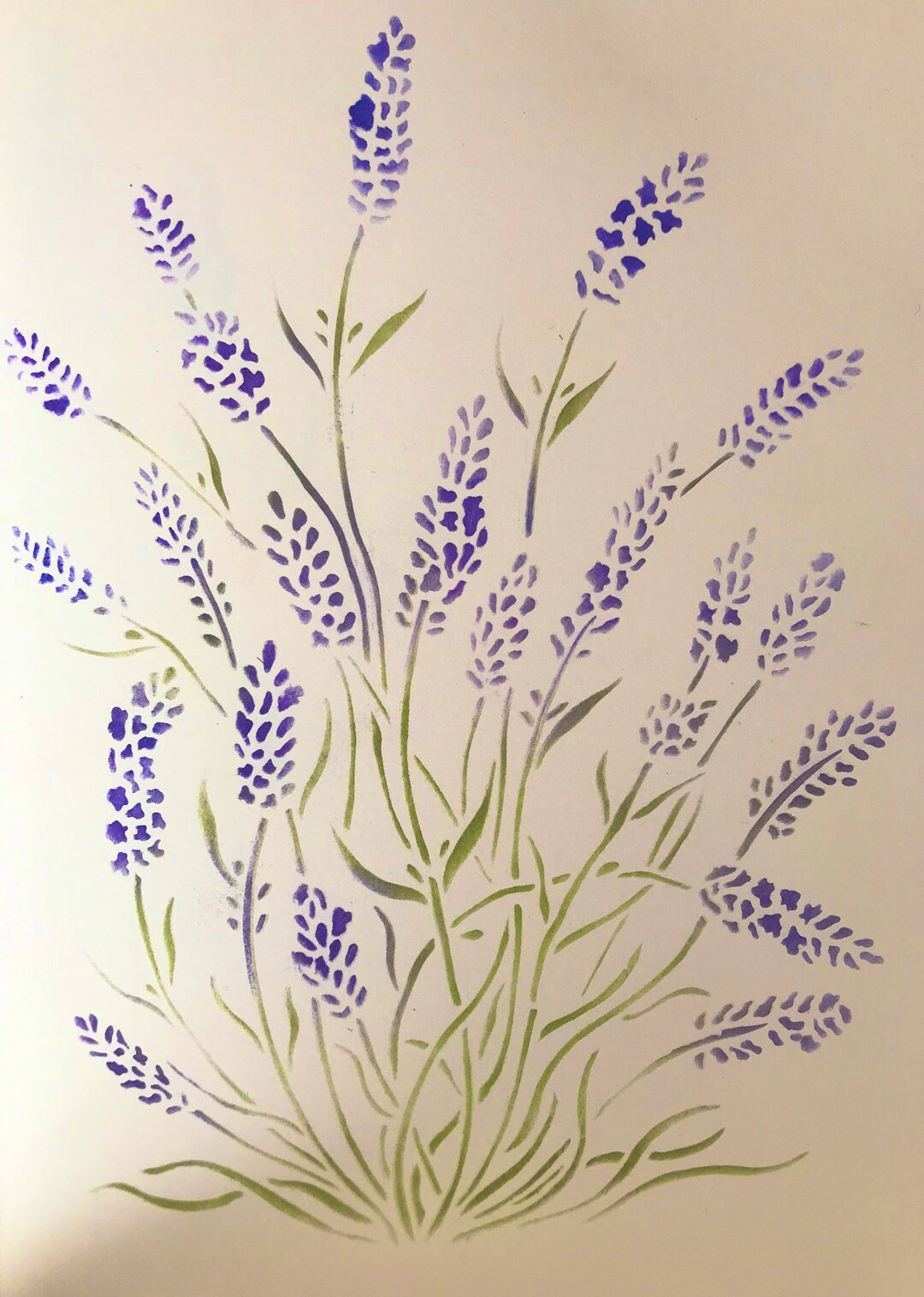 Lavender Stencil - Etsy