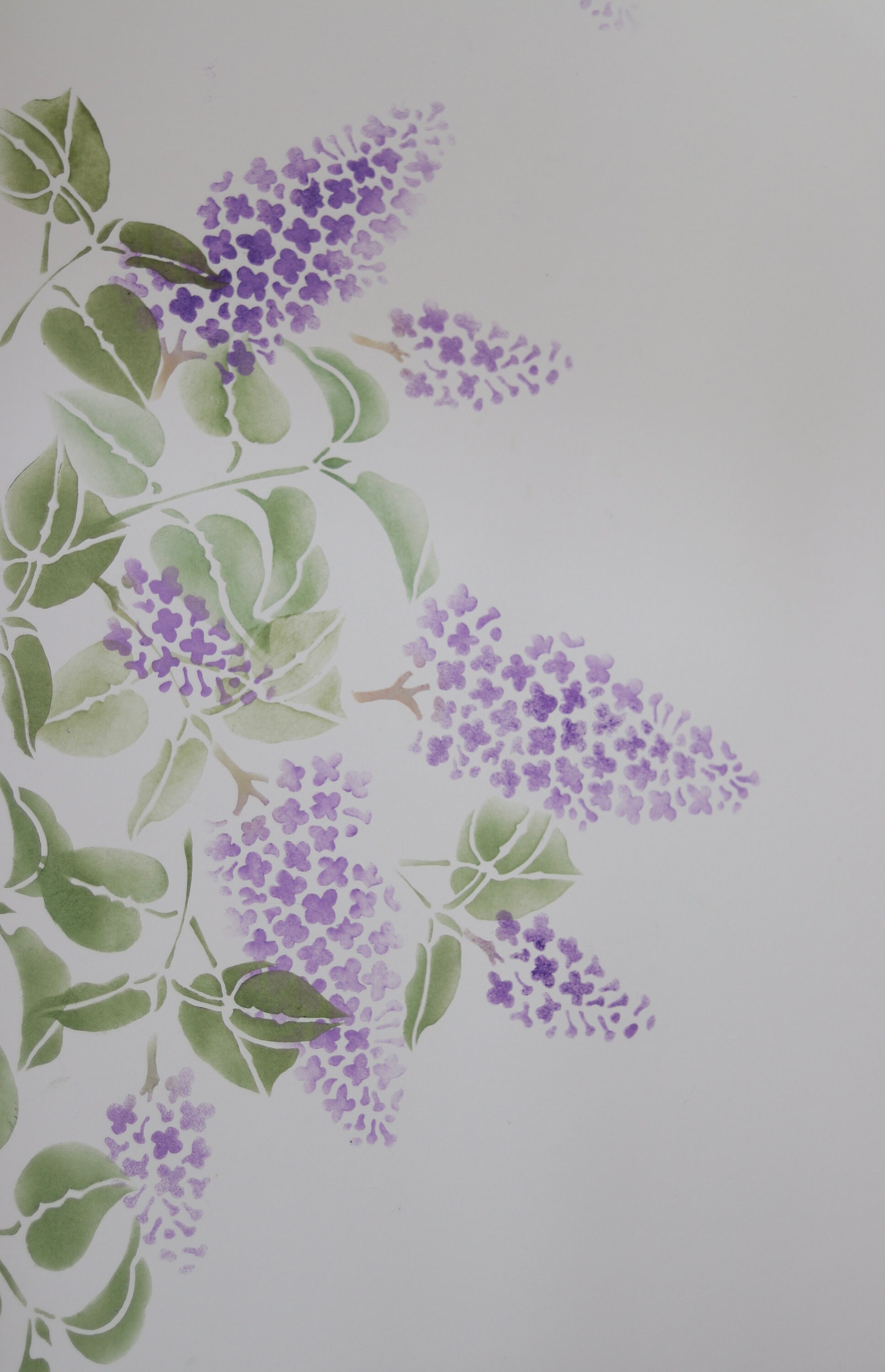 Lilac Botanical Stencil | Etsy