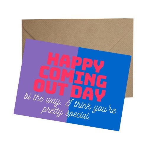 Trans puns Happy coming out! LGBTQIA Queer Coming Out Card Instant ...
