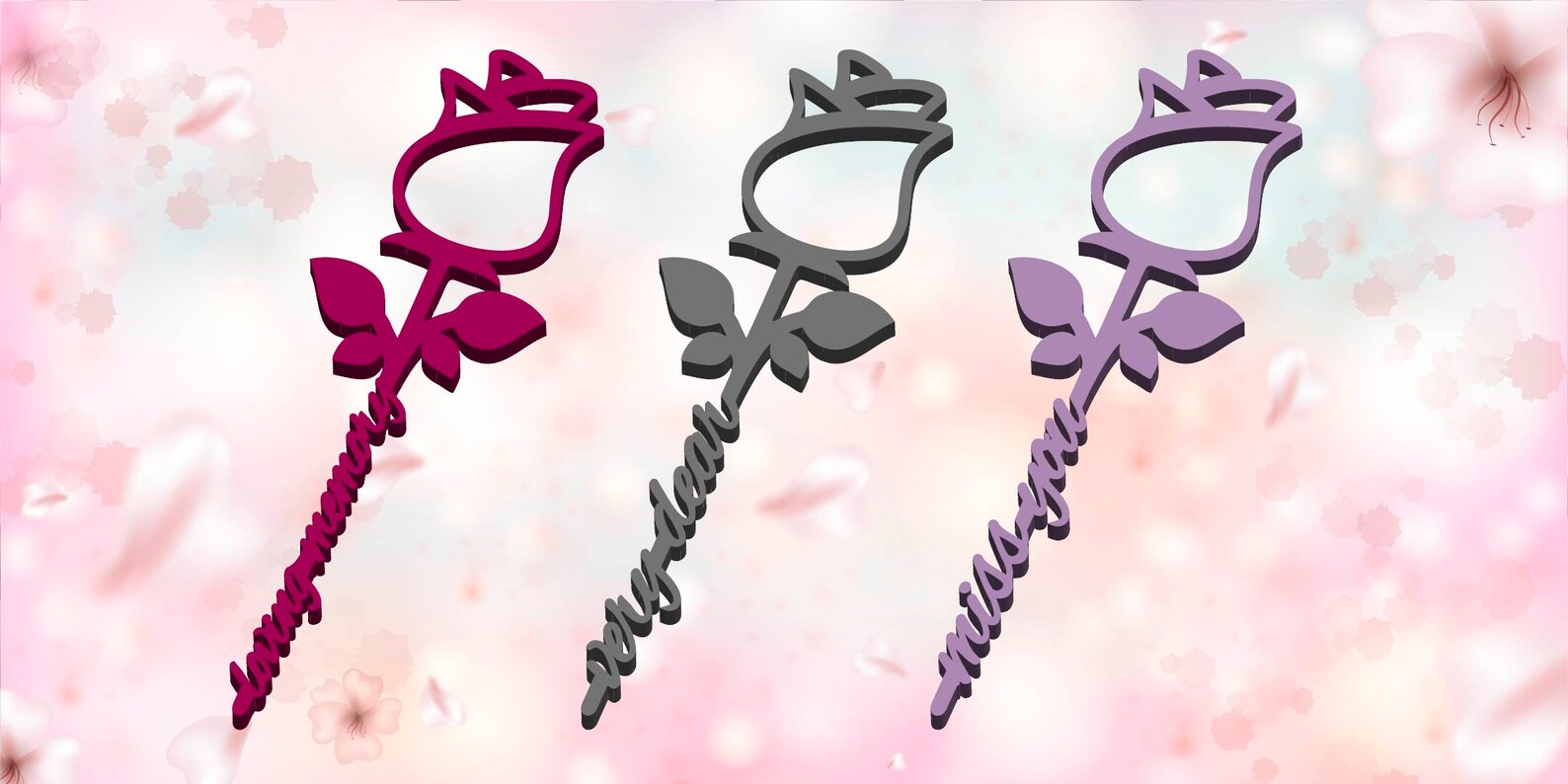 In Loving Memory Rose SVG for Laser, Cricut and CNC Cutting - Etsy