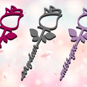 In Loving Memory Rose SVG for Laser, Cricut and CNC Cutting - Etsy