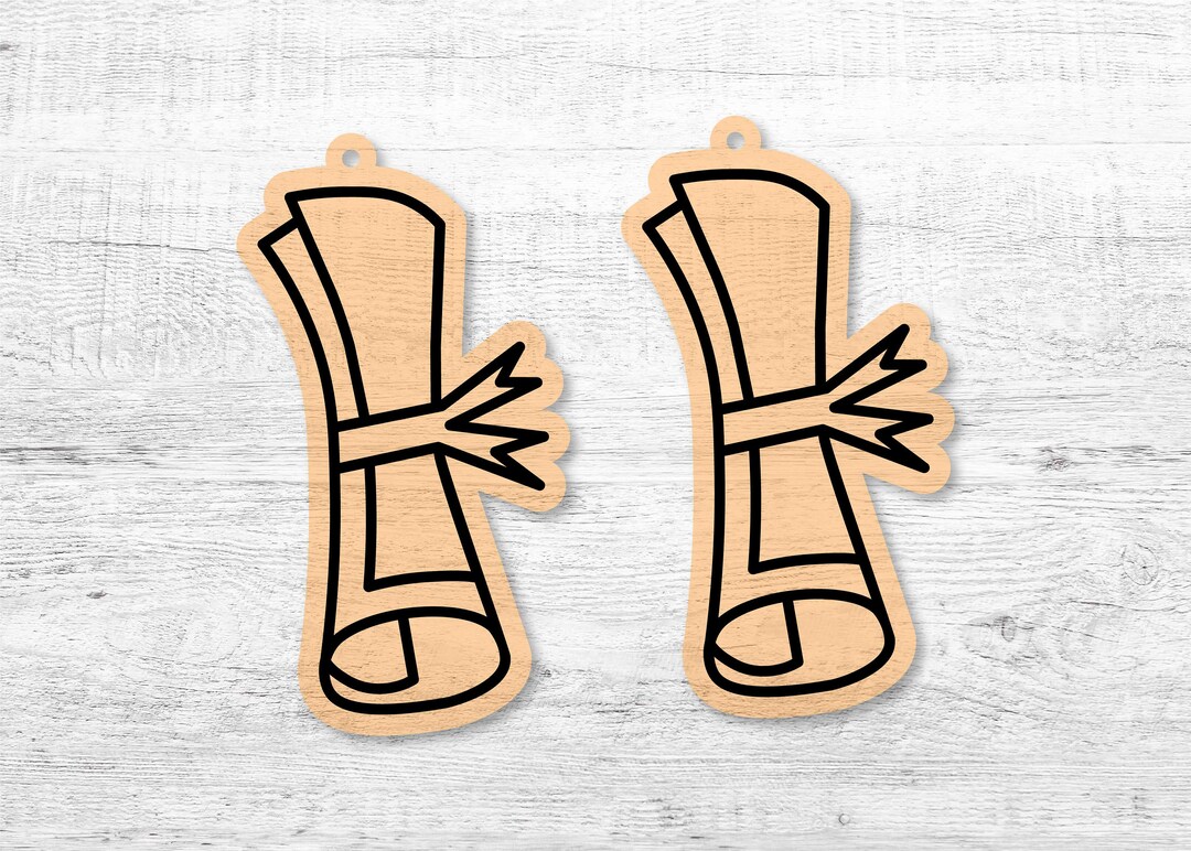 Graduation Earring SVG File - Etsy