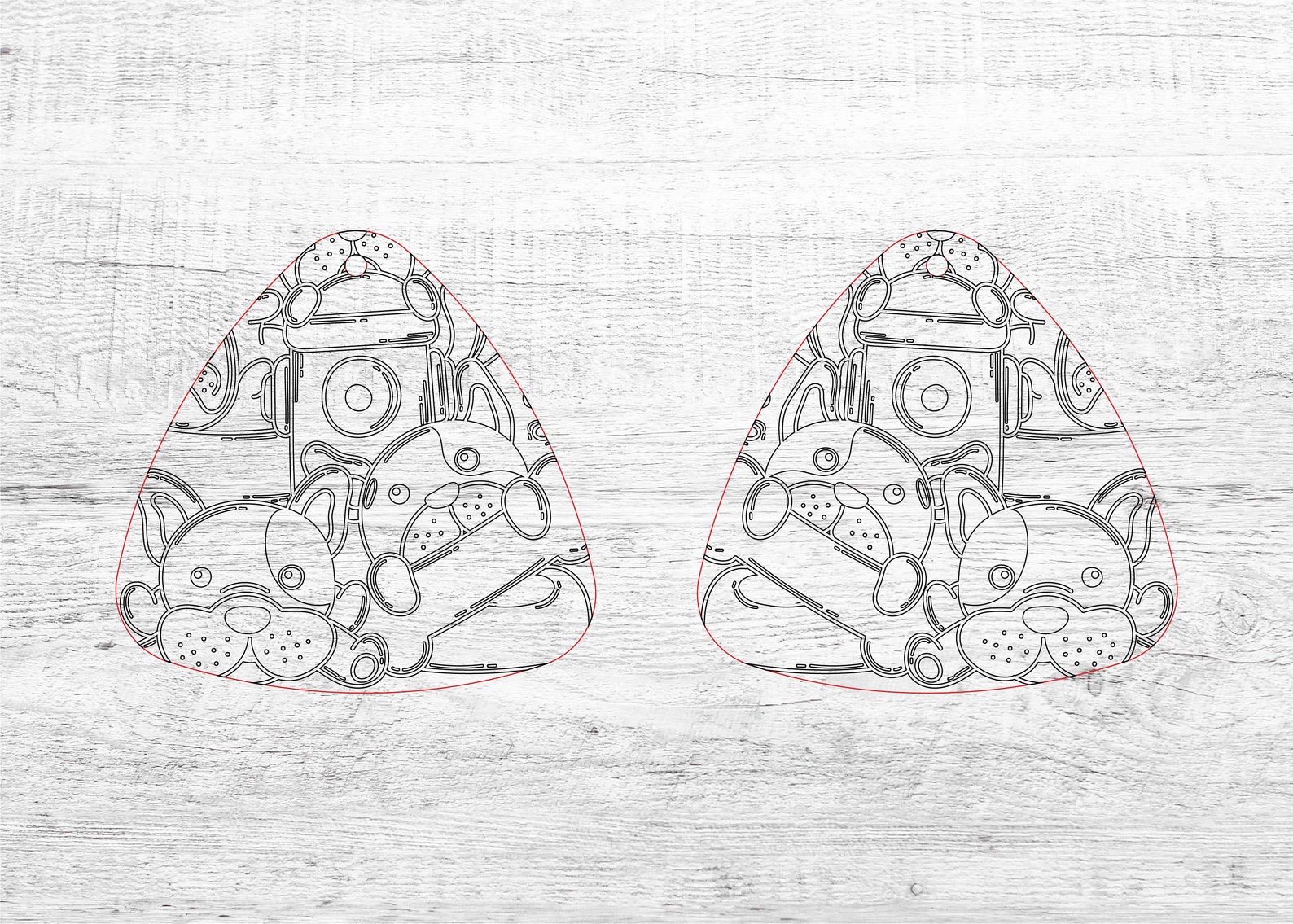 Dog Earring SVG Digital Download Laser Cut File - Etsy