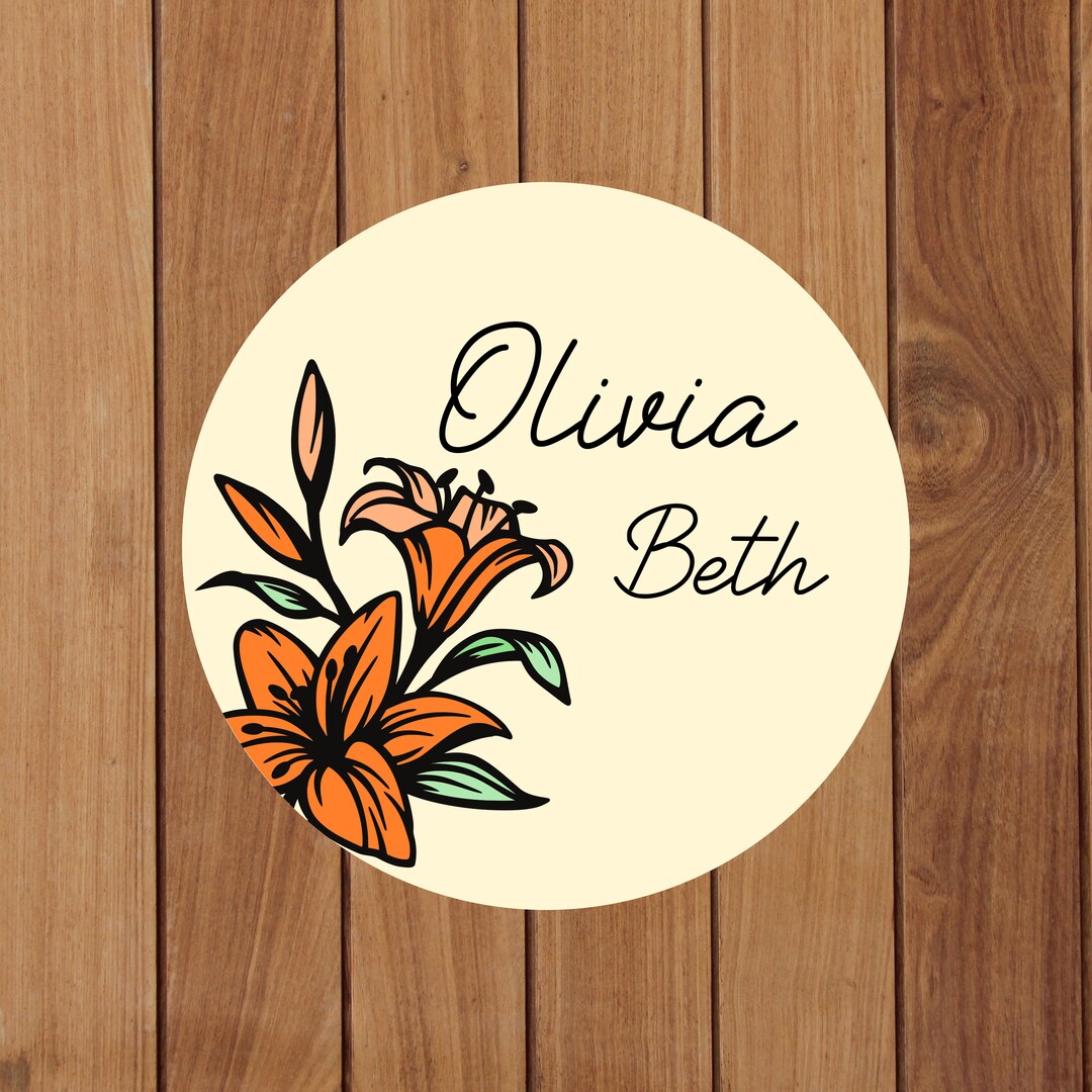 Lilia Iris Floral SVG, Round Welcome Sign #48 - Etsy