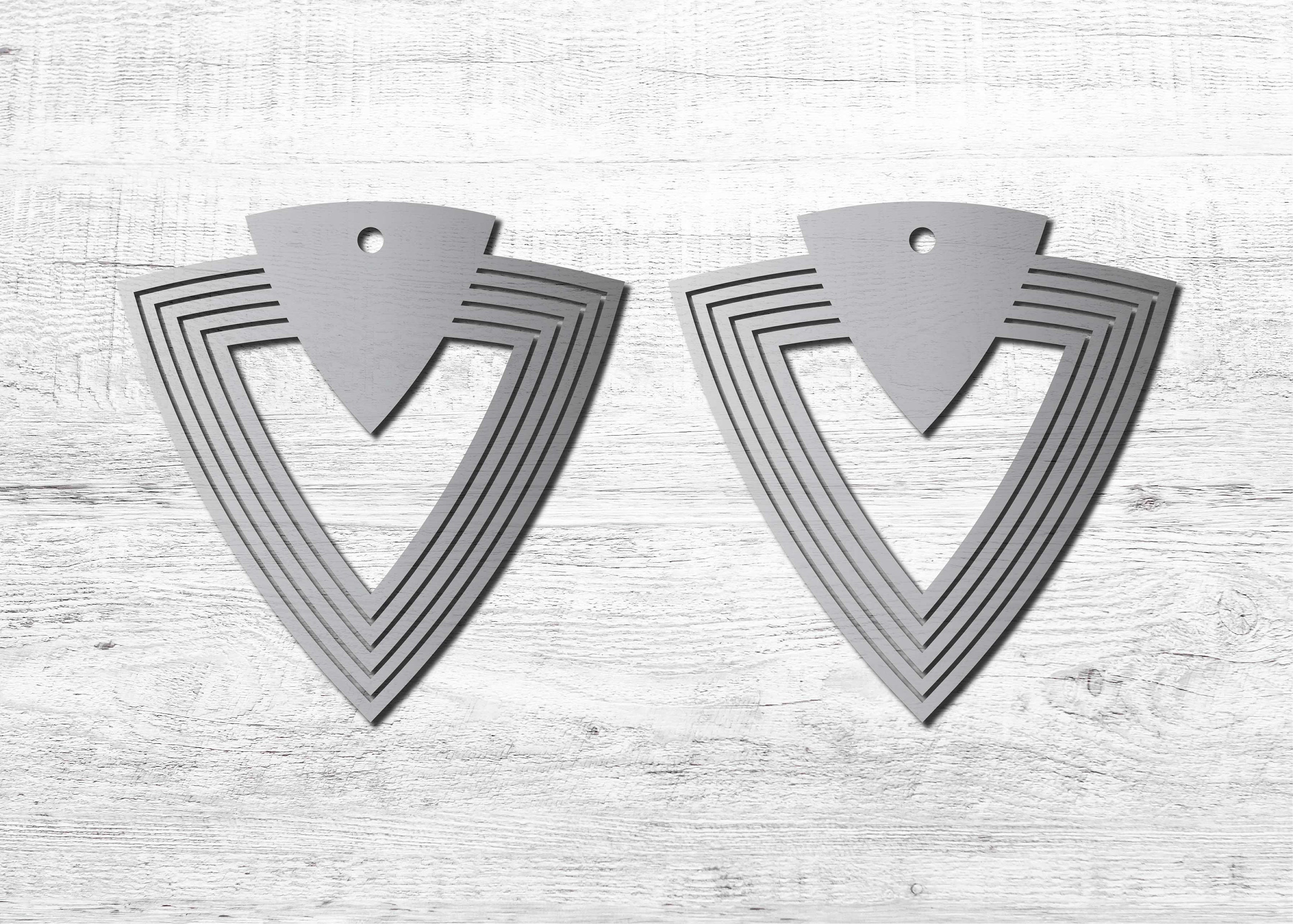 Geometric Earring SVG File, Interlocking Triangles - Etsy