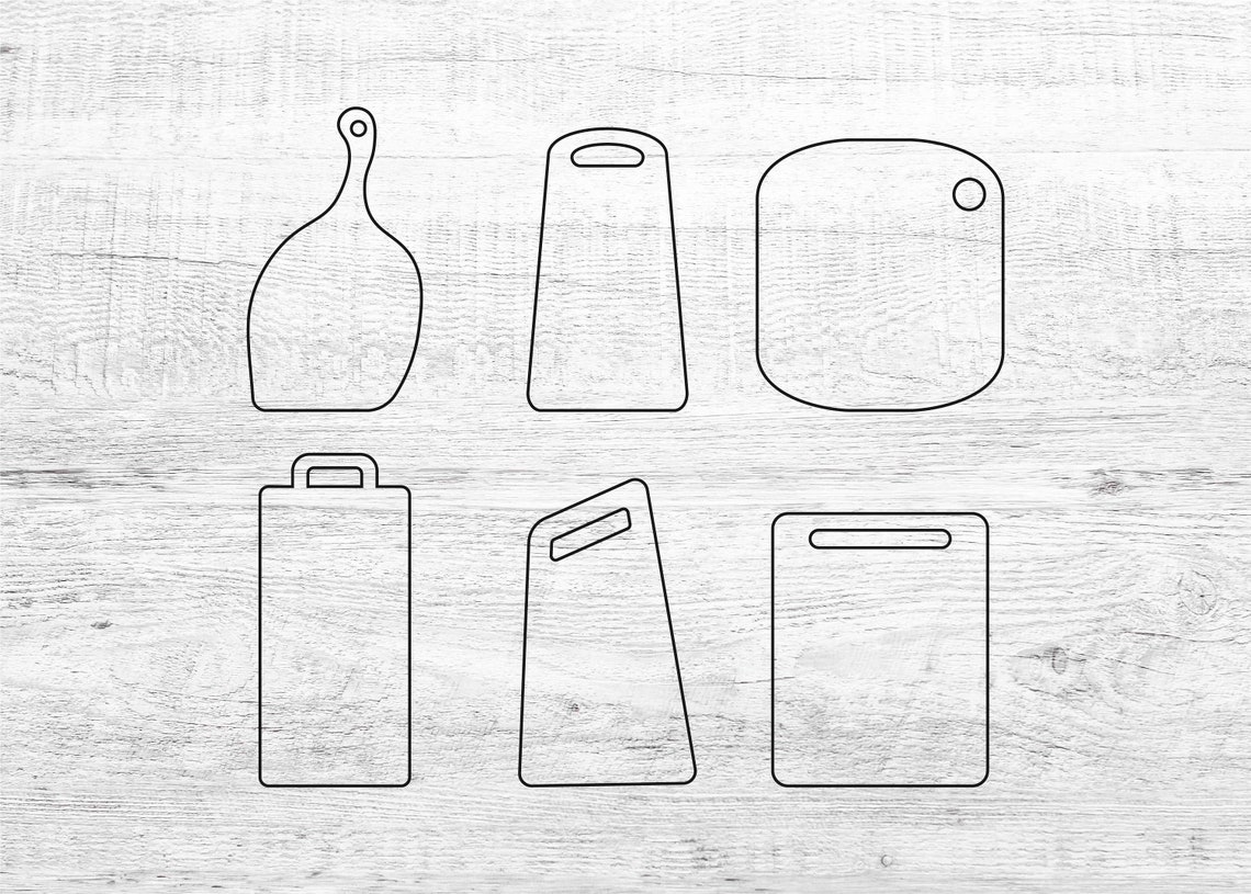 Serving Board Template, Cutting Boards Bundle SVG, 6 Designs - Etsy