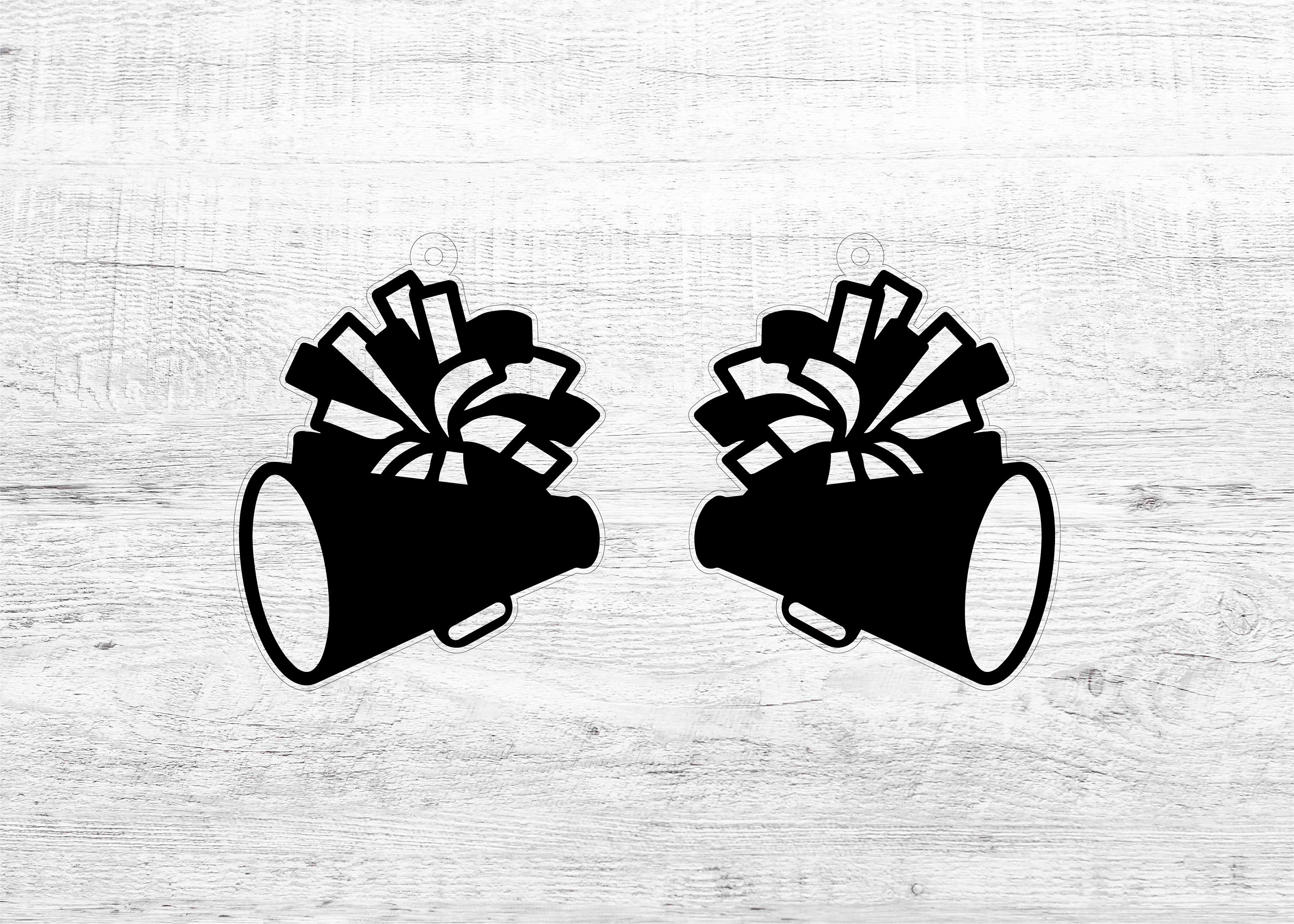 Cheer Earring Svg Megaphone Svg - Etsy