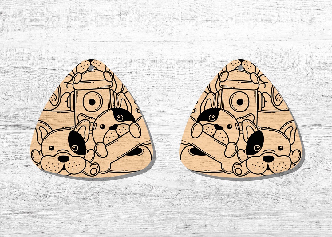 Dog Earring SVG, Digital Download, Laser Cut File - Etsy