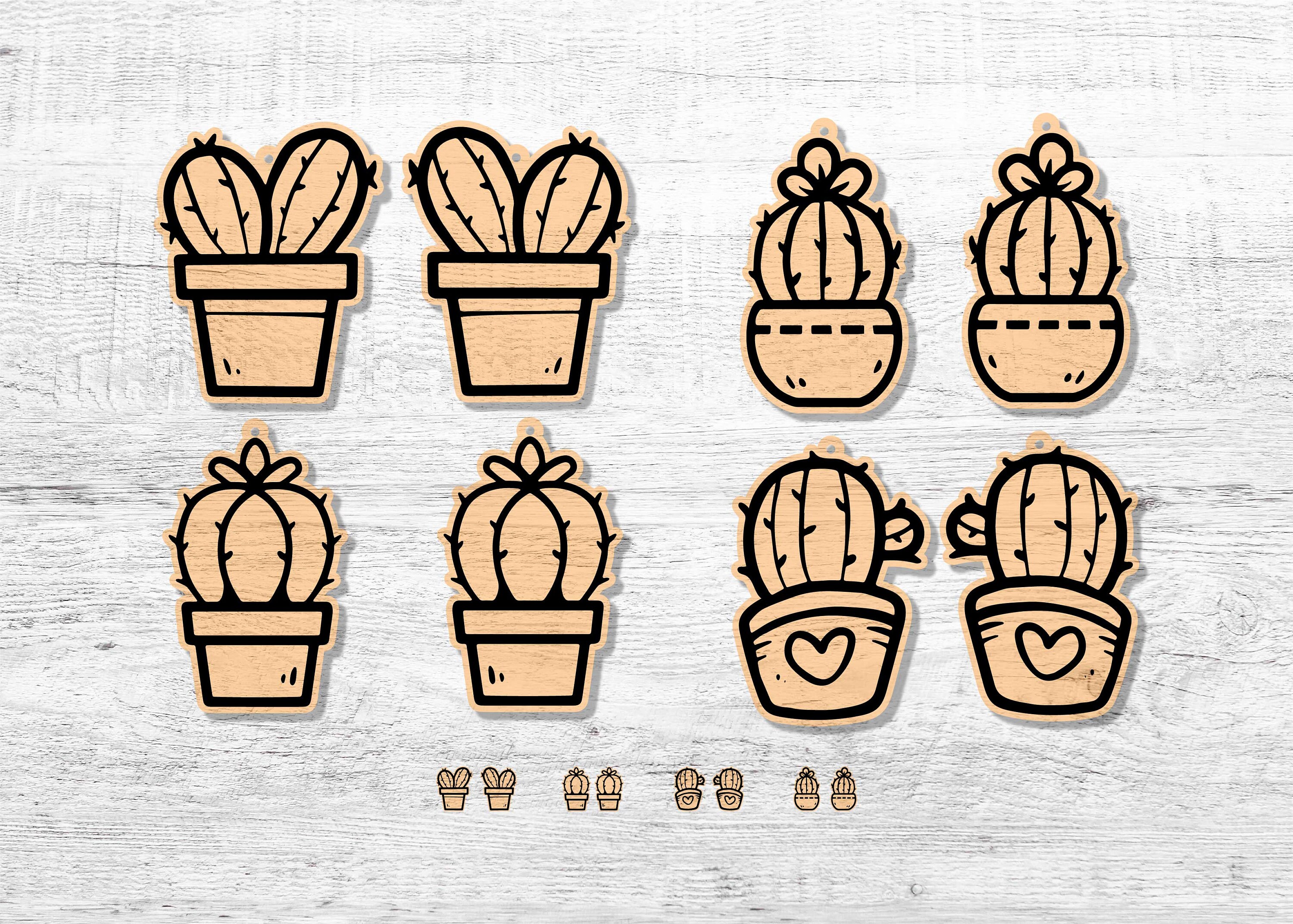 Succulent Earring SVG Cactus Digital Download Laser Cut File - Etsy