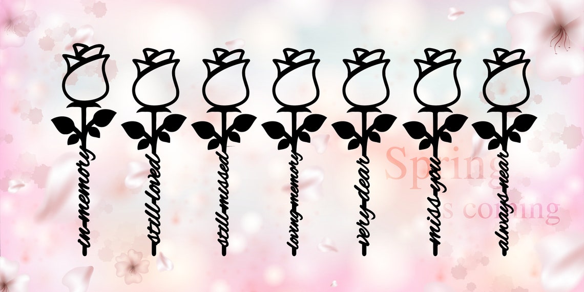 In Loving Memory Rose SVG for Laser Cricut and CNC Cutting - Etsy