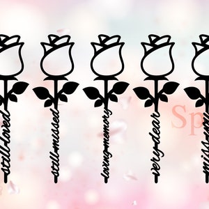 In Loving Memory Rose SVG for Laser, Cricut and CNC Cutting - Etsy