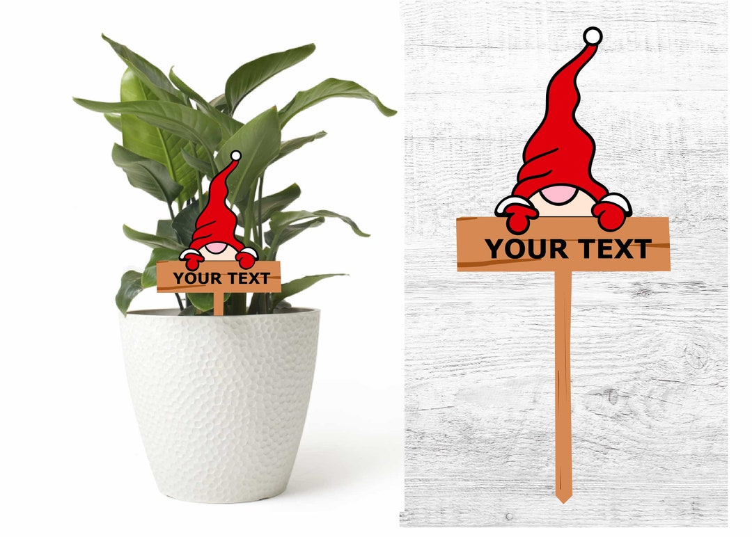 Peeking Gnome Plant Marker SVG - Etsy