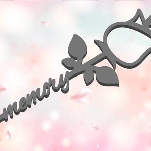 In Loving Memory Rose SVG for Laser, Cricut and CNC Cutting - Etsy