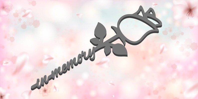 In Loving Memory Rose SVG for Laser, Cricut and CNC Cutting - Etsy