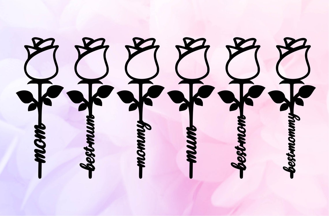 Laser Cut Rose SVG MUM MOM Mothers Day Grandmothers Day - Etsy