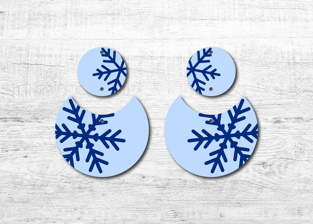 Dangle Winter Snowflake Earring Laser Cut SVG File - Etsy
