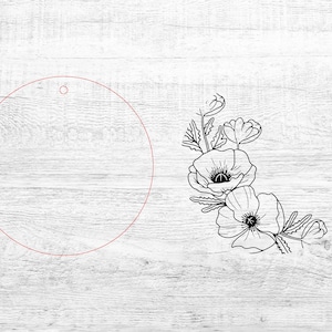 Poppy Earring Laser Cut File - Etsy