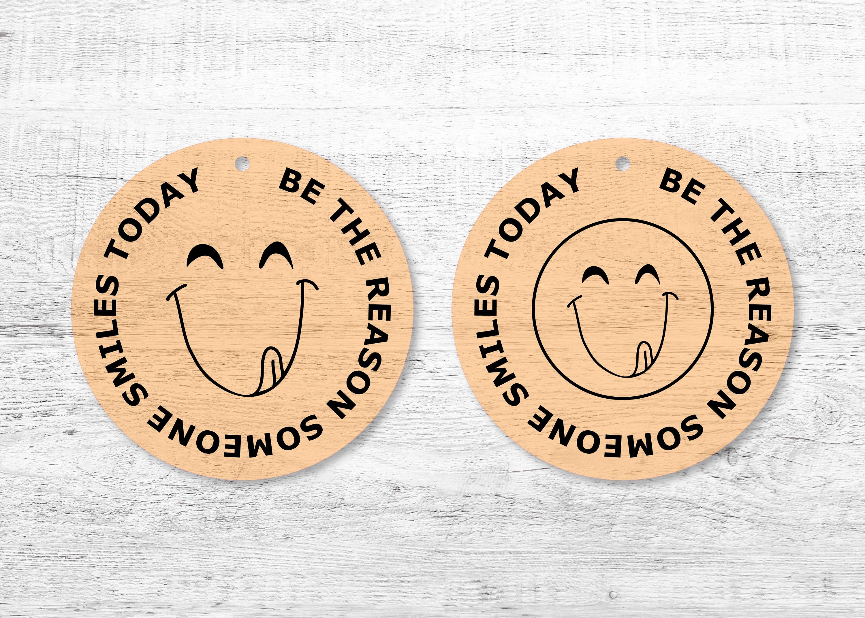 Smiling Faces SVG Earring File - Be the Reason Someone Smiles Today - Etsy