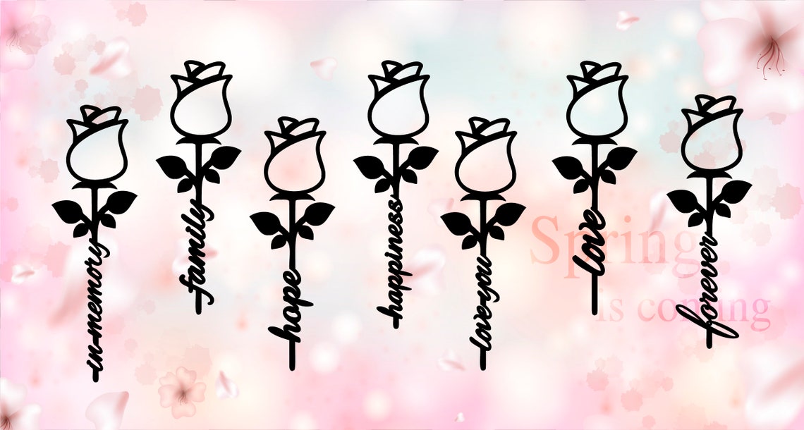 Roses With Words Family in Loving Memory Love - Etsy