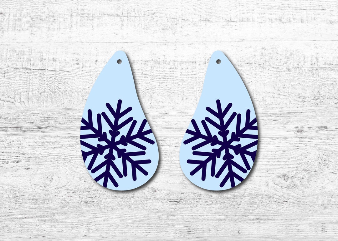 Snowflake Earring Laser Cut SVG File, Winter File - Etsy
