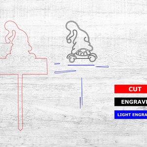 Cute Garden Gnome Plant Marker SVG - Etsy