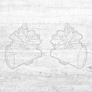 Cheer Earring Svg, Megaphone Svg - Etsy