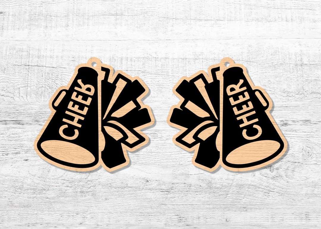 Cheer Dangle and Stud Earring Svg, Keychain Svg - Etsy