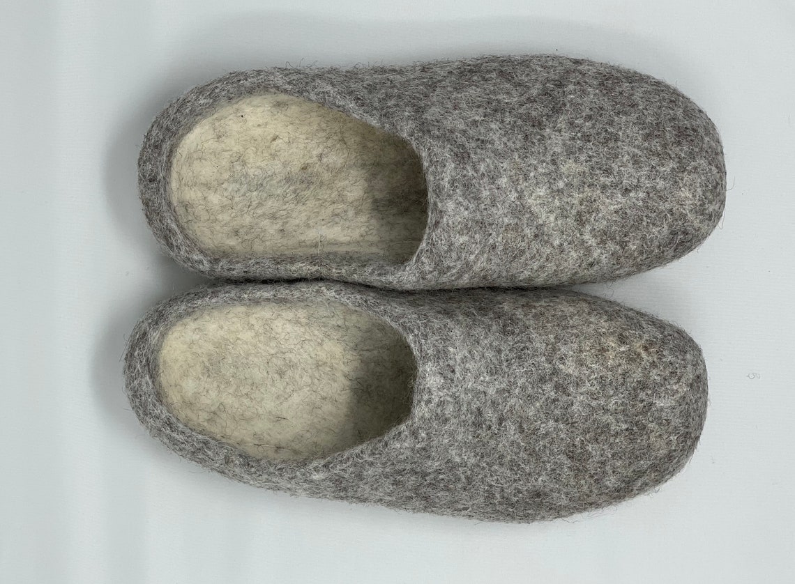 Felted Wool Slippers Felted shoes Handmade Felt Indoor | Etsy