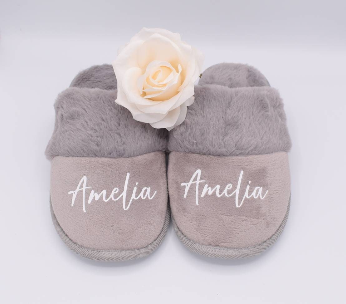 Personalised Slippers Ideal for Gifting NEW COLOURS ADDED - Etsy UK