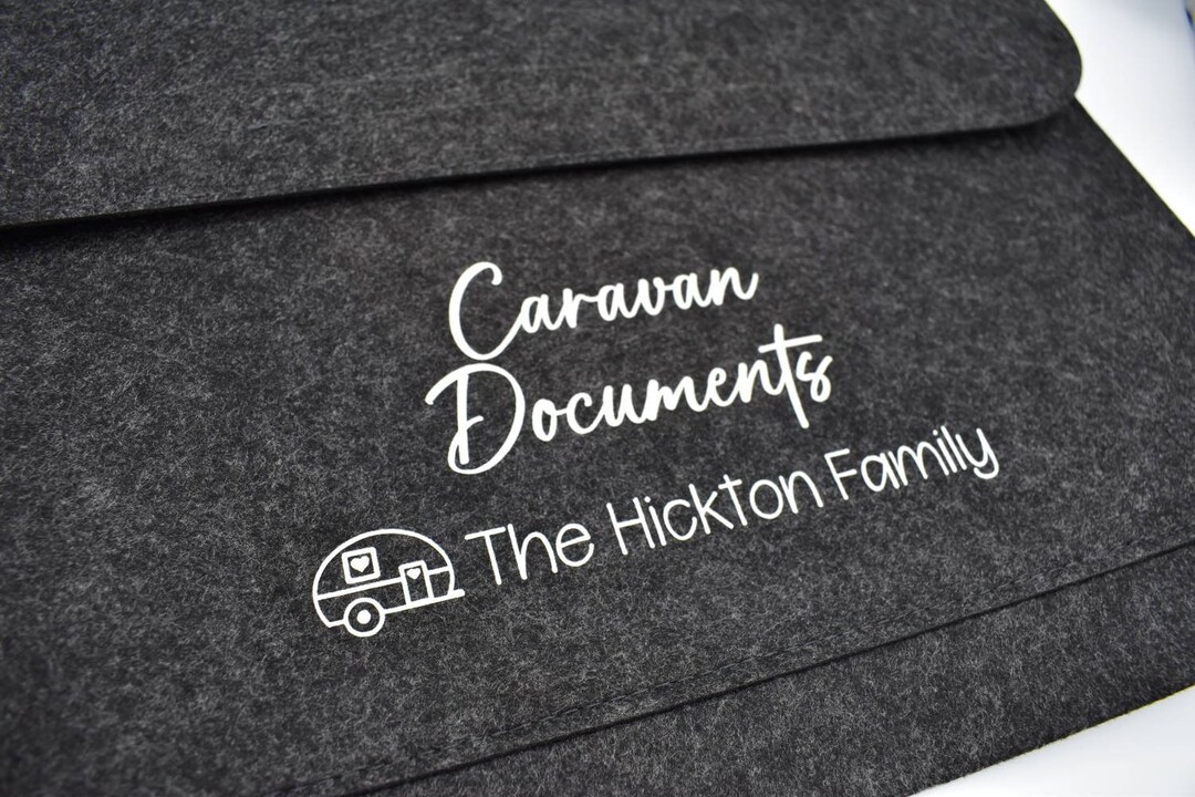 Personalised Caravan Documents Notes Folder - Etsy