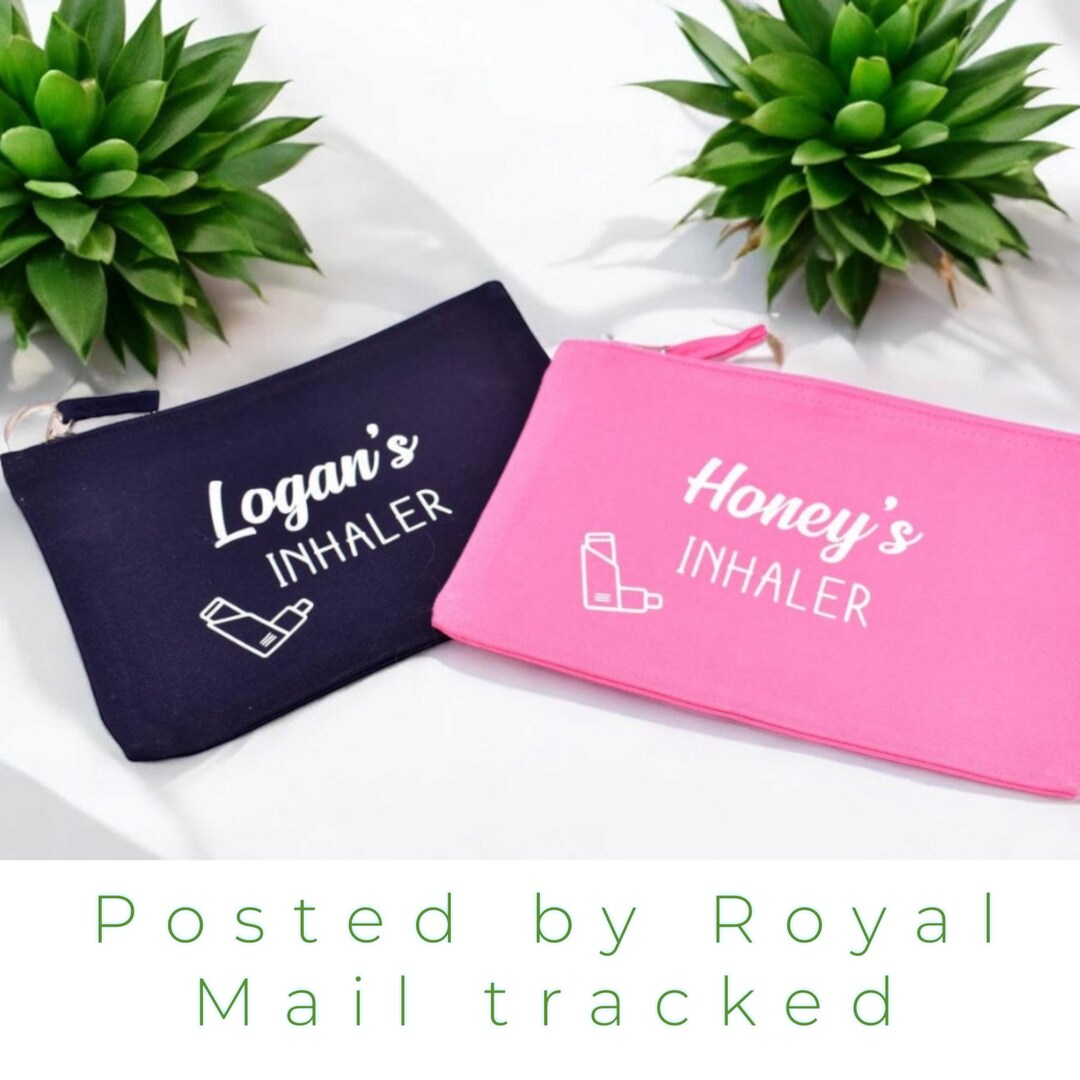 Personalised Inhaler Cotton Canvas Bag - Tracked Delivery - Etsy UK