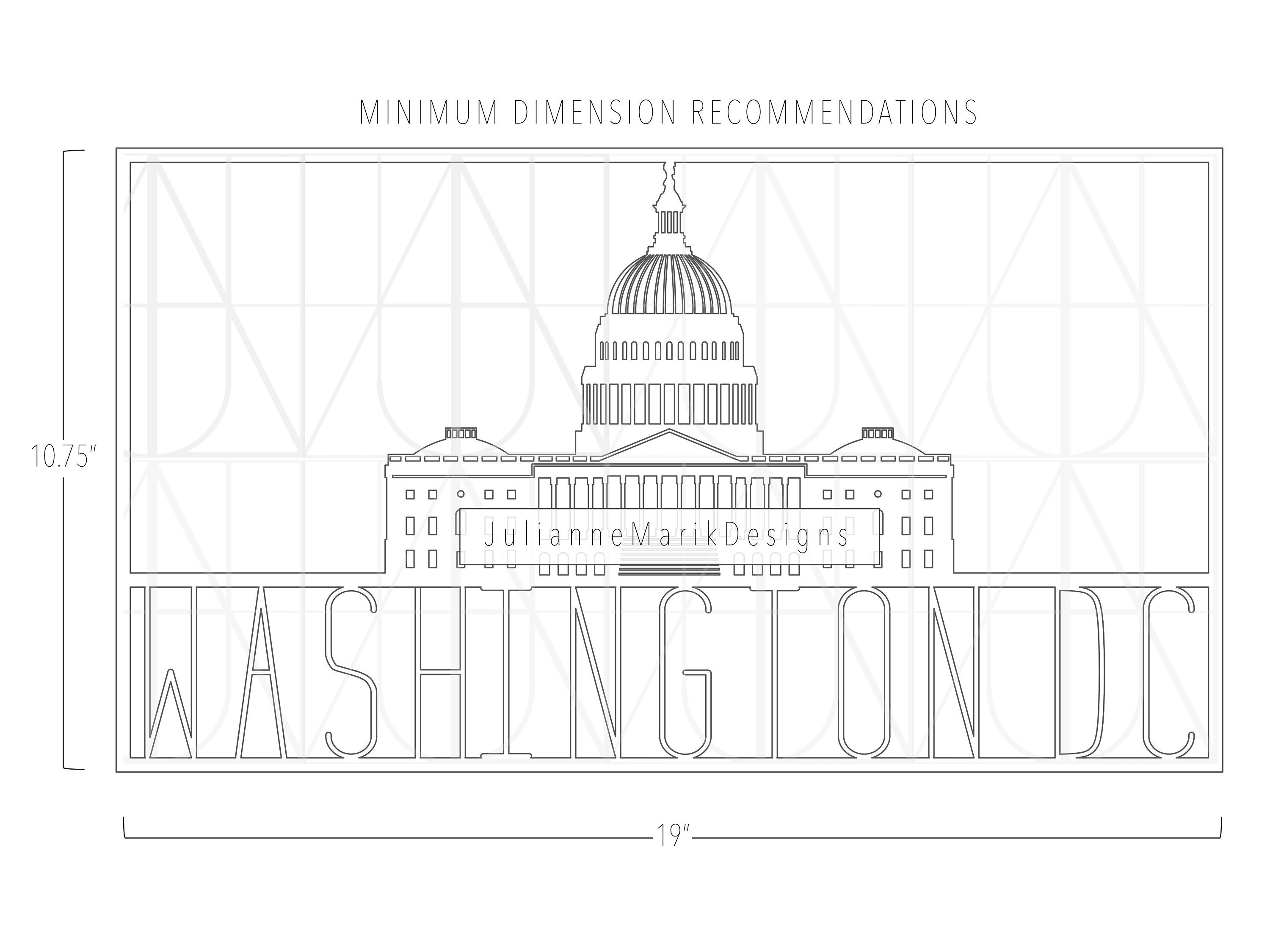 Capitol Building Laser Cut Files Wall Art Digital Download Svg Pdf Dxf ...