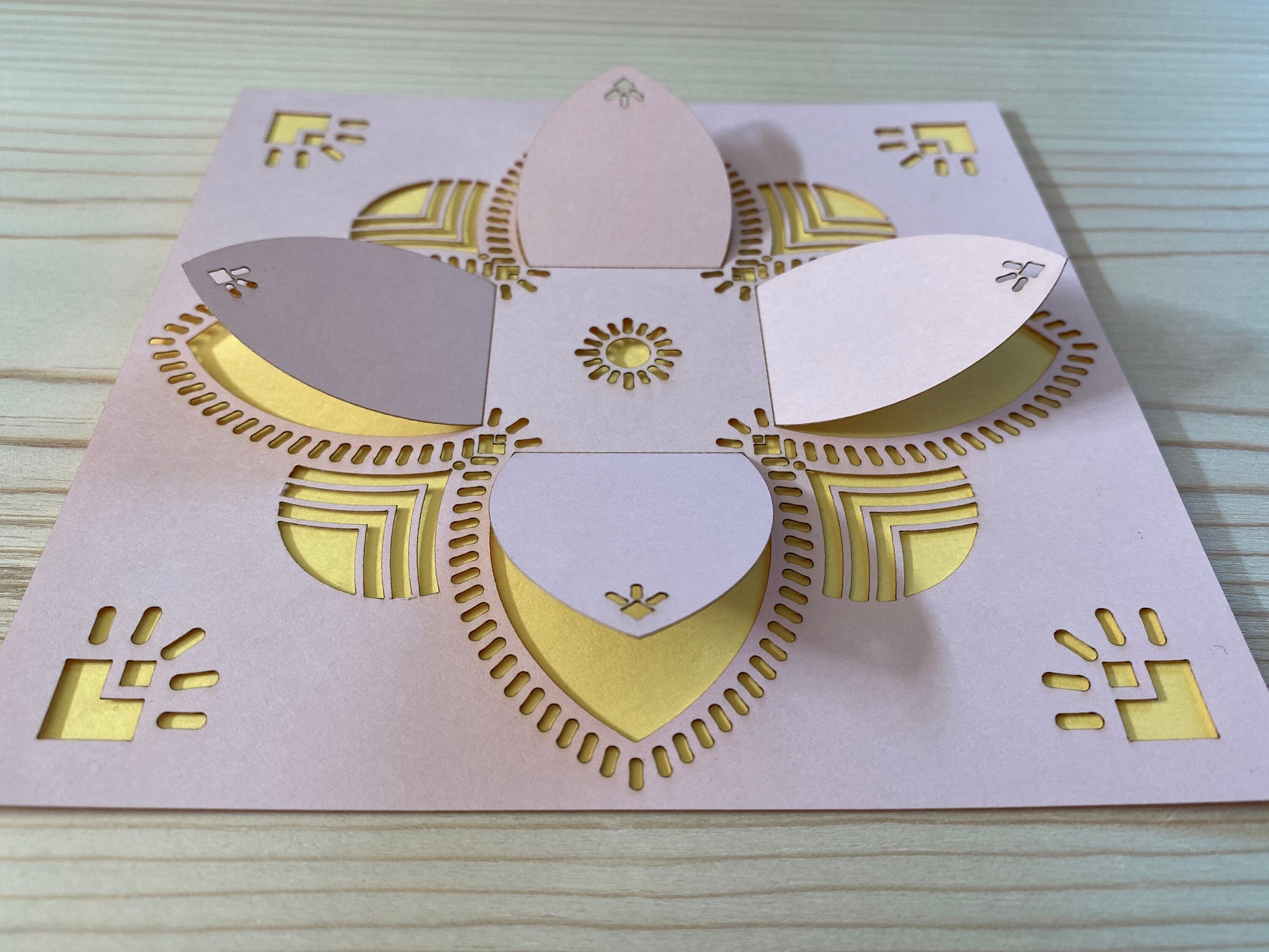 Floral Design Greeting Card Cut File - Wall Art - Digital Download Svg ...