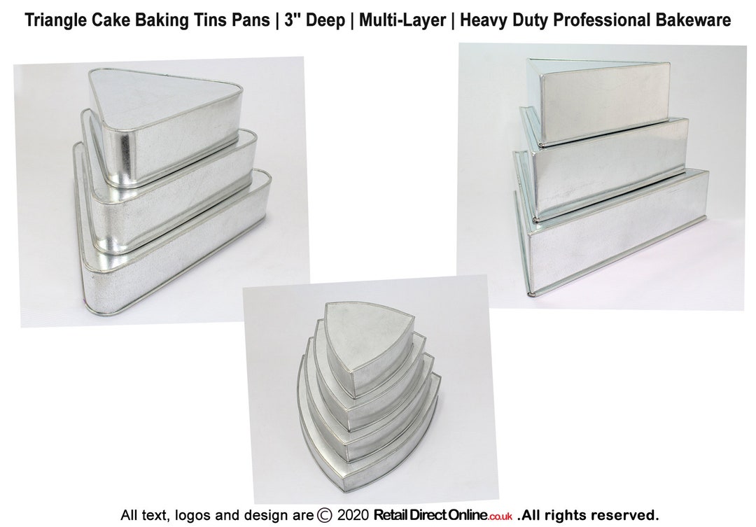 Triangle Cake Baking Tins Pans Professional Heavy Bakeware Multi-layer ...