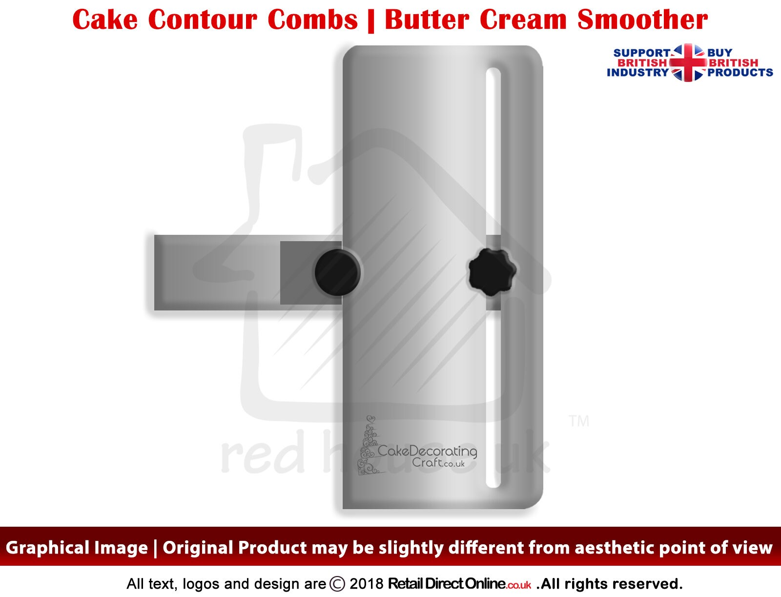 Big Daddy Pro Cake Slicer Leveller Rolling Pin Adjustable Comb ...