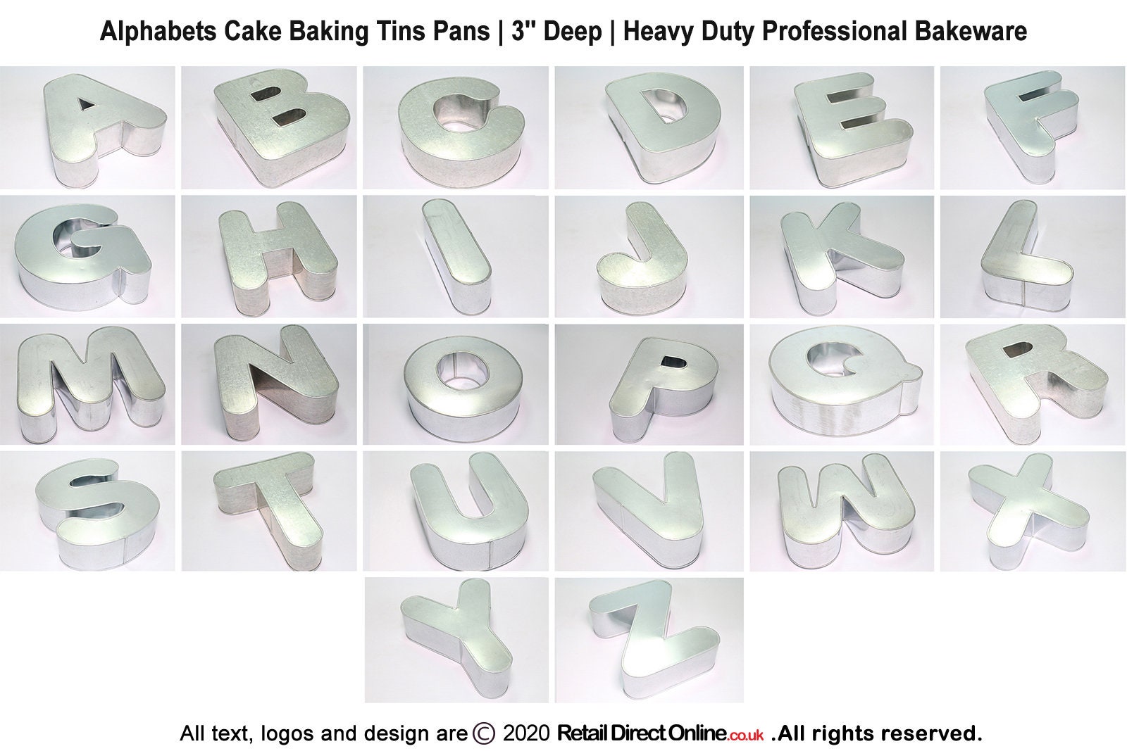 Alphabet Letter Shape Novelty Cake Baking Tin Pan Bakeware Professional ...