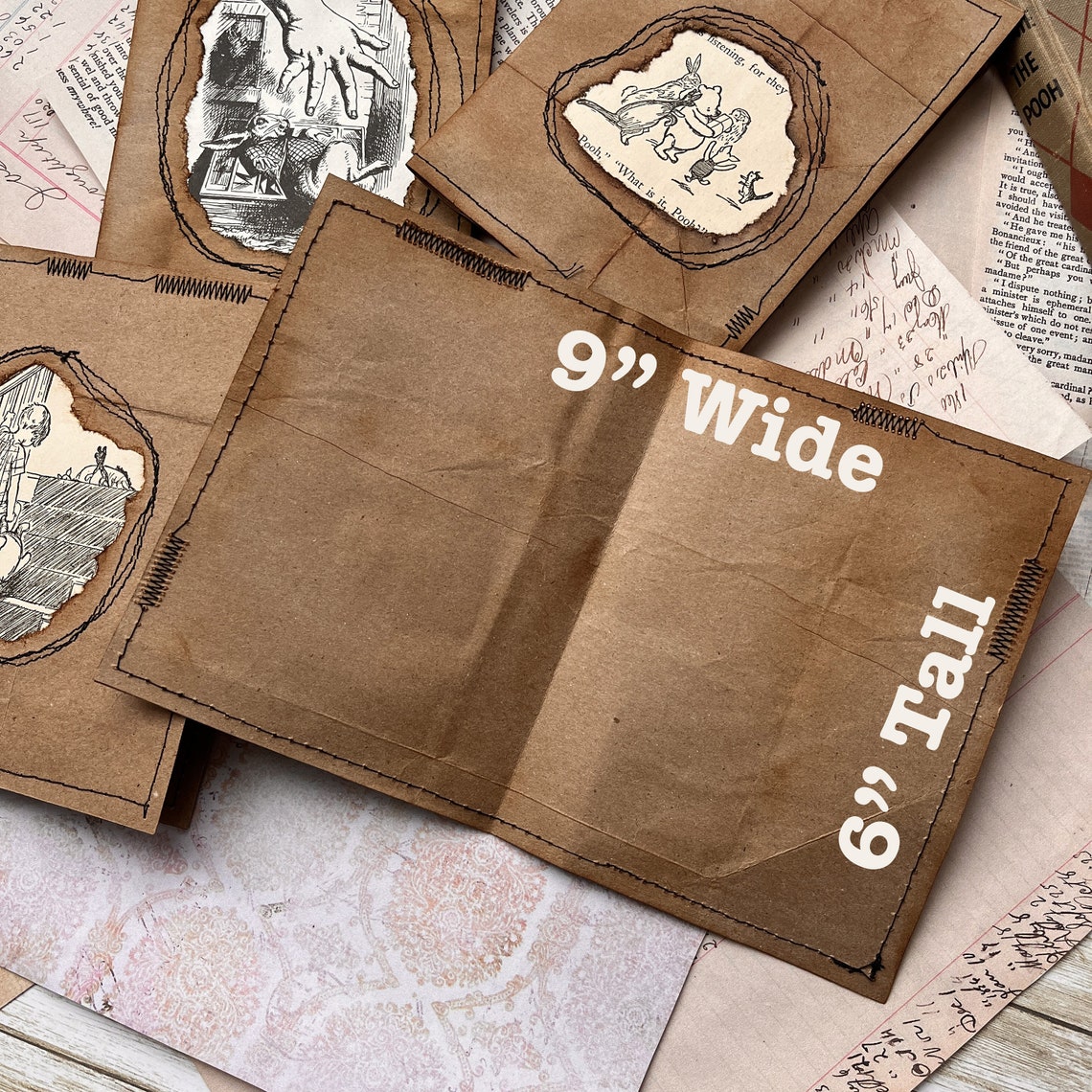 Junk Journal Covers, Mini Journal Cover, Journal Cover 6x9, Unique ...