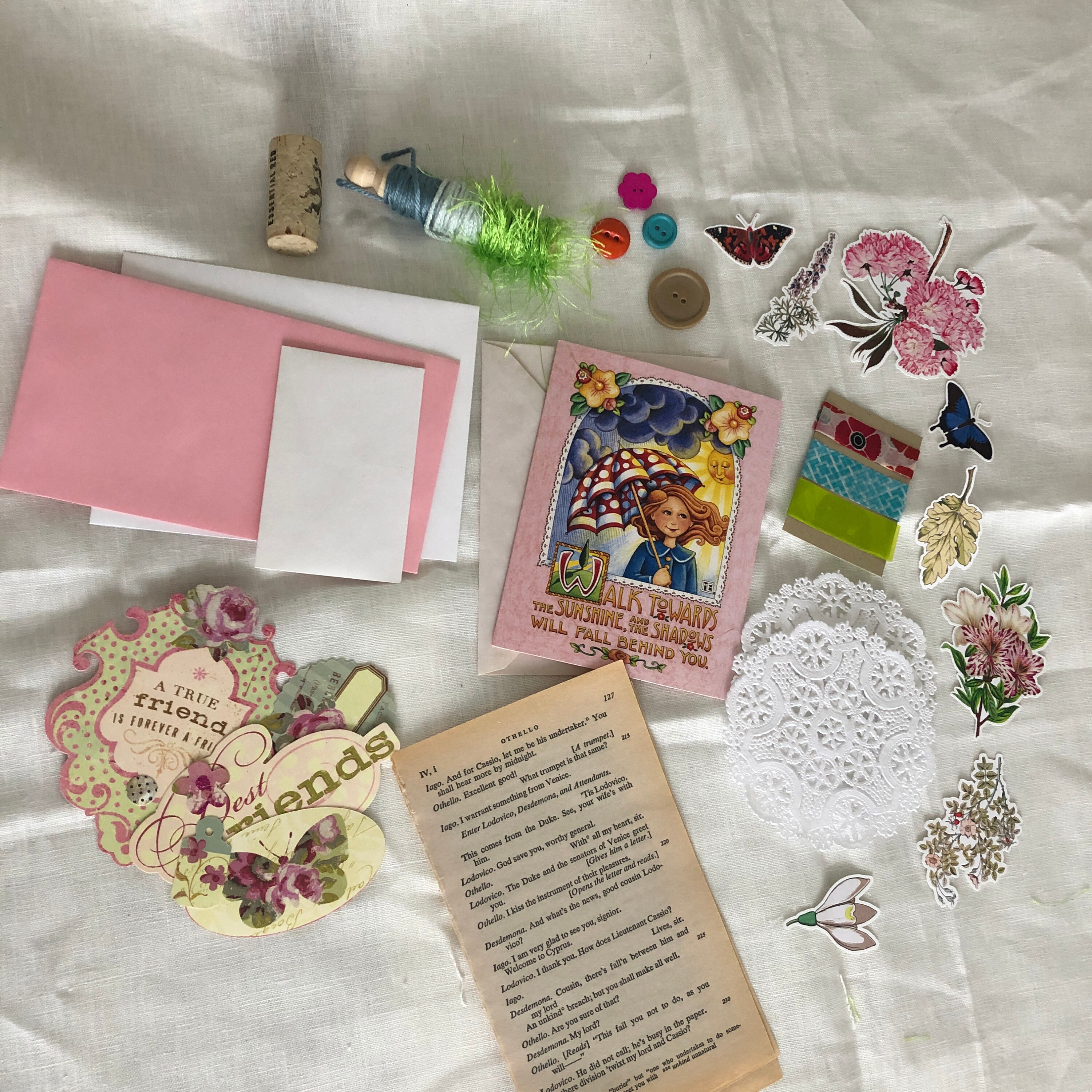 Pretty Crafting Bundle, Paper Collection, Destash, Unique Craft Gift ...