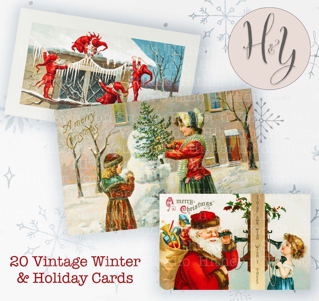 Vintage Christmas, Old World Design, Christmas Postcards, Vintage ...