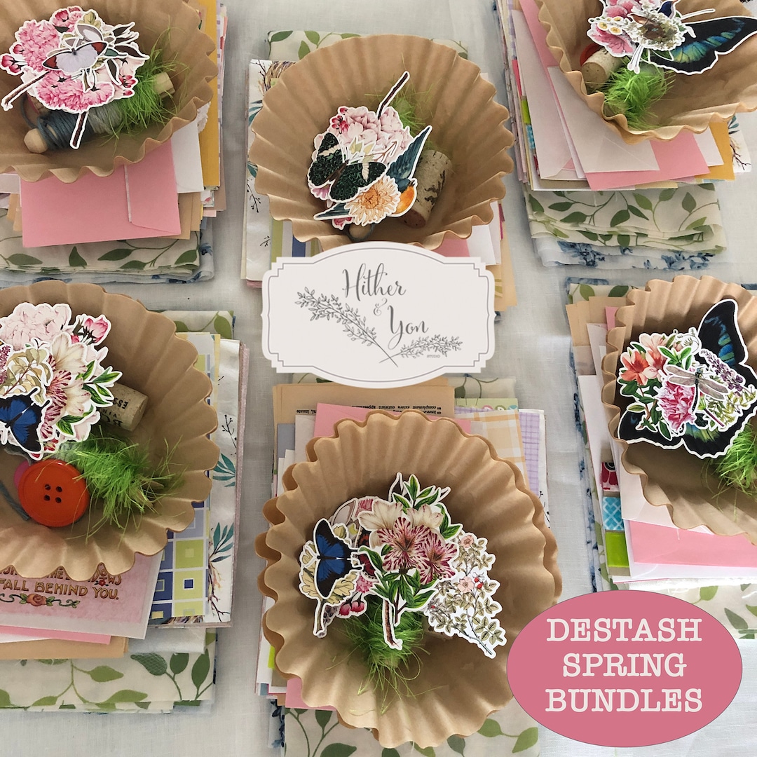 Pretty Crafting Bundle, Paper Collection, Destash, Unique Craft Gift ...