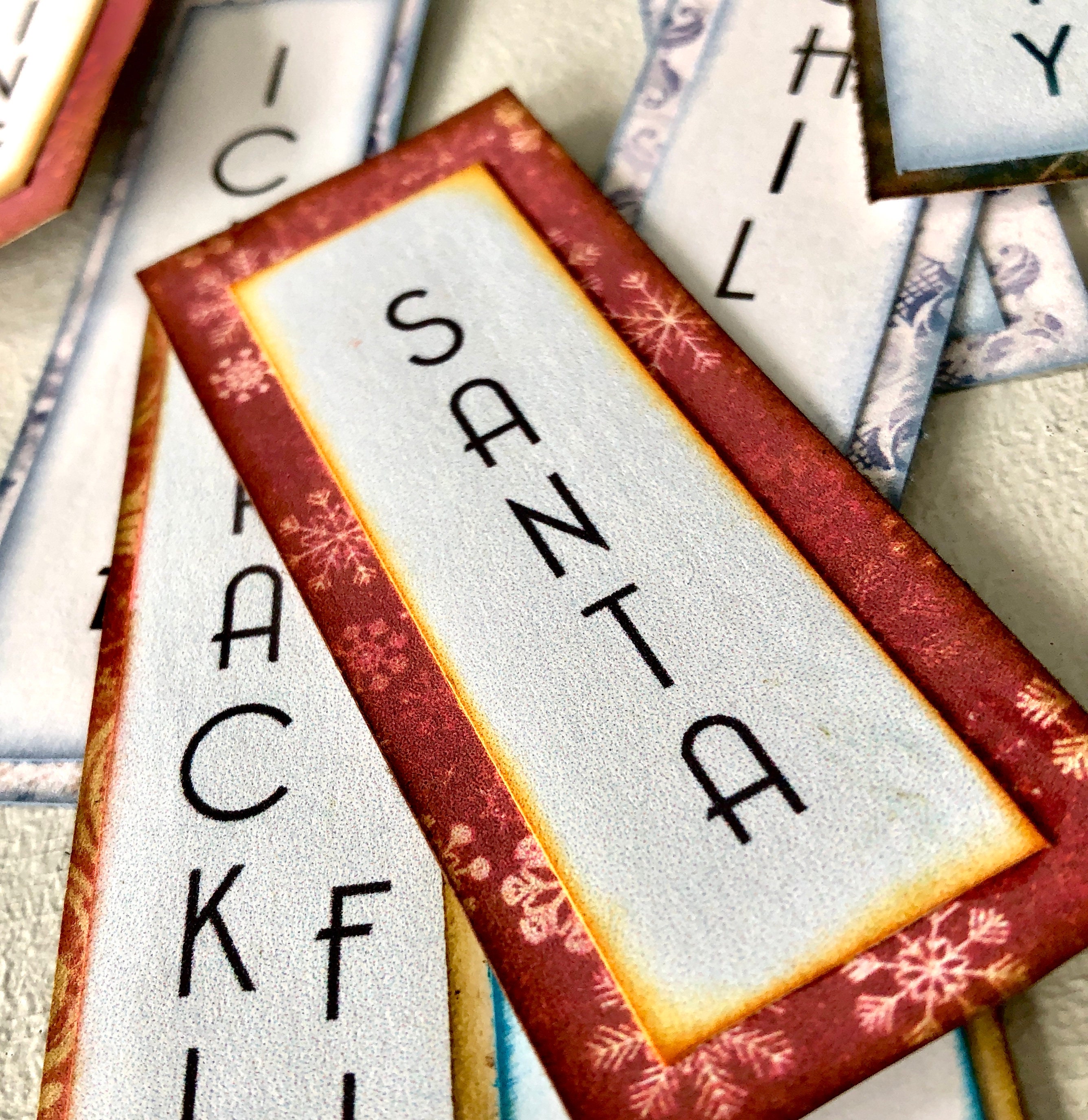 Winter Word, Word Labels, Vertical Words, Christmas Word Label ...