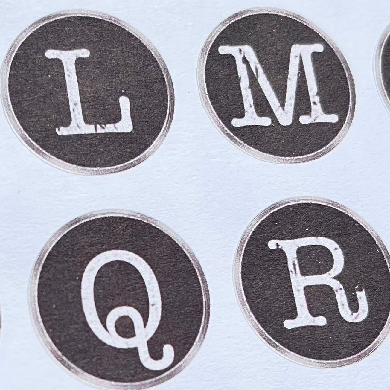 Typewriter Stickers, Typewriter Keys Sticker Sheets, Alphabet Stickers ...