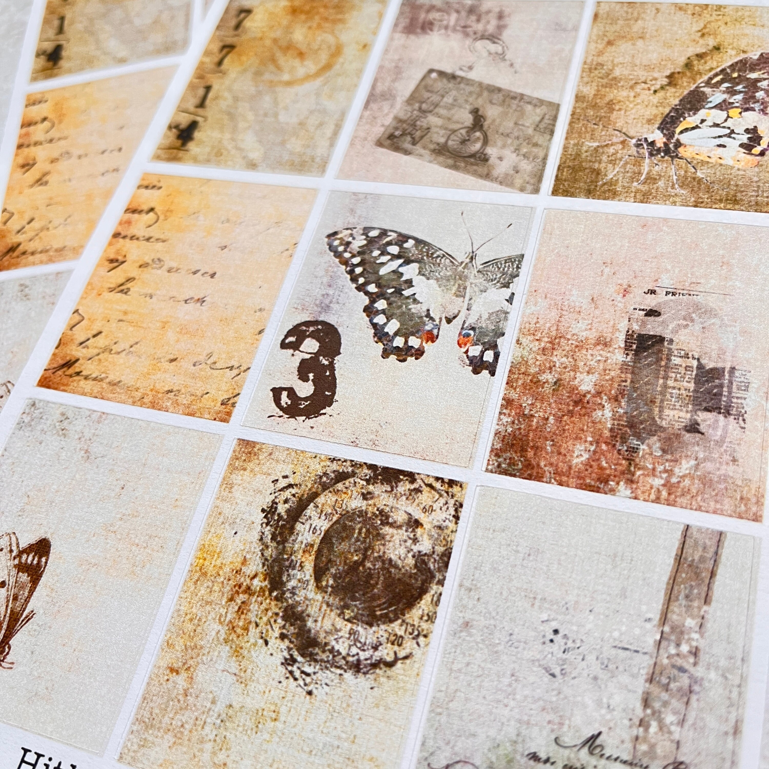 Sticker Sheet for Mixed Media Art Scrapbooking Pages, Junk Journals and ...