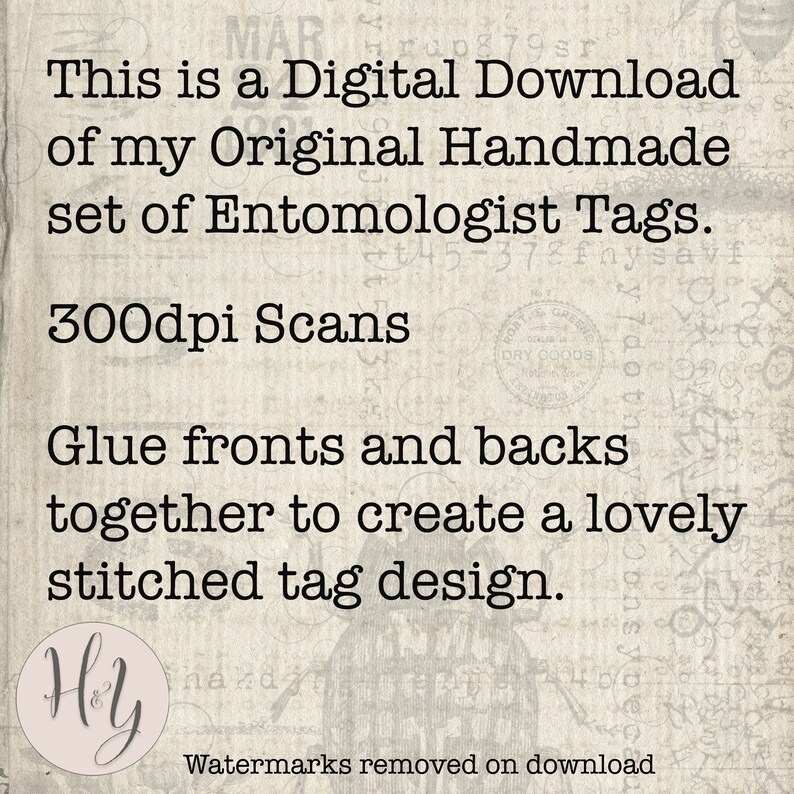 Entomology Tags Digital Set of Tags for Entomologist Theme Junk ...