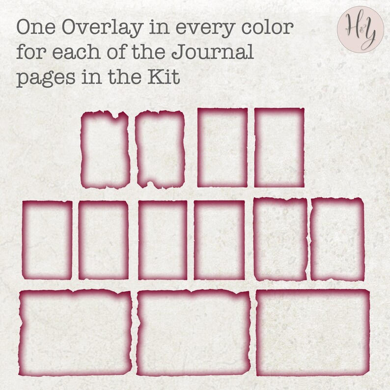 Overlays Add-on for Complete Junk Journal Canva Templates - Etsy