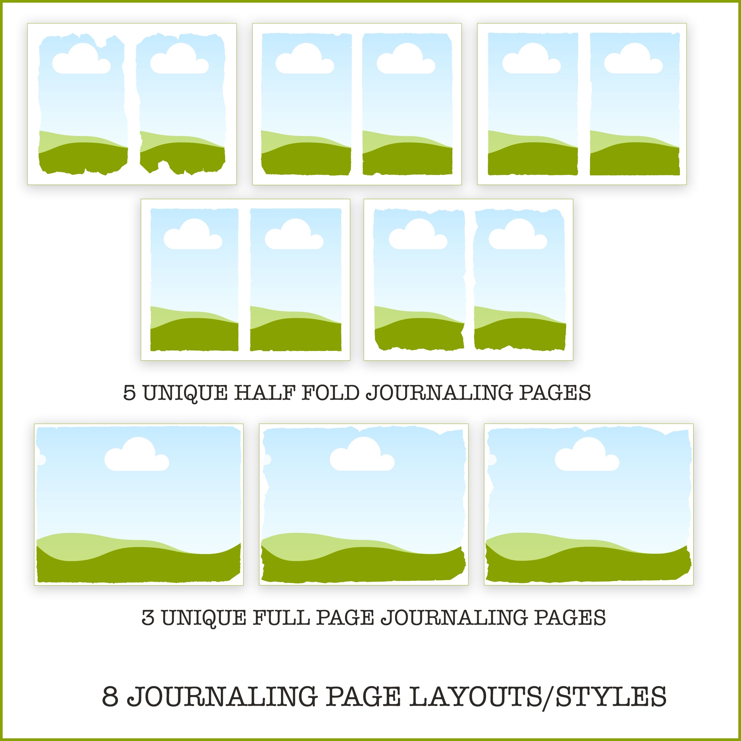 Canva Template for Creating Complete Junk Journal Kits, Canva Frames ...