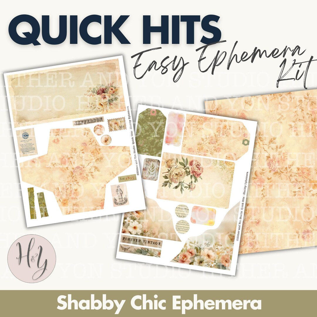 Quick Hit Kit – Shabby Chic Ephemera - Etsy
