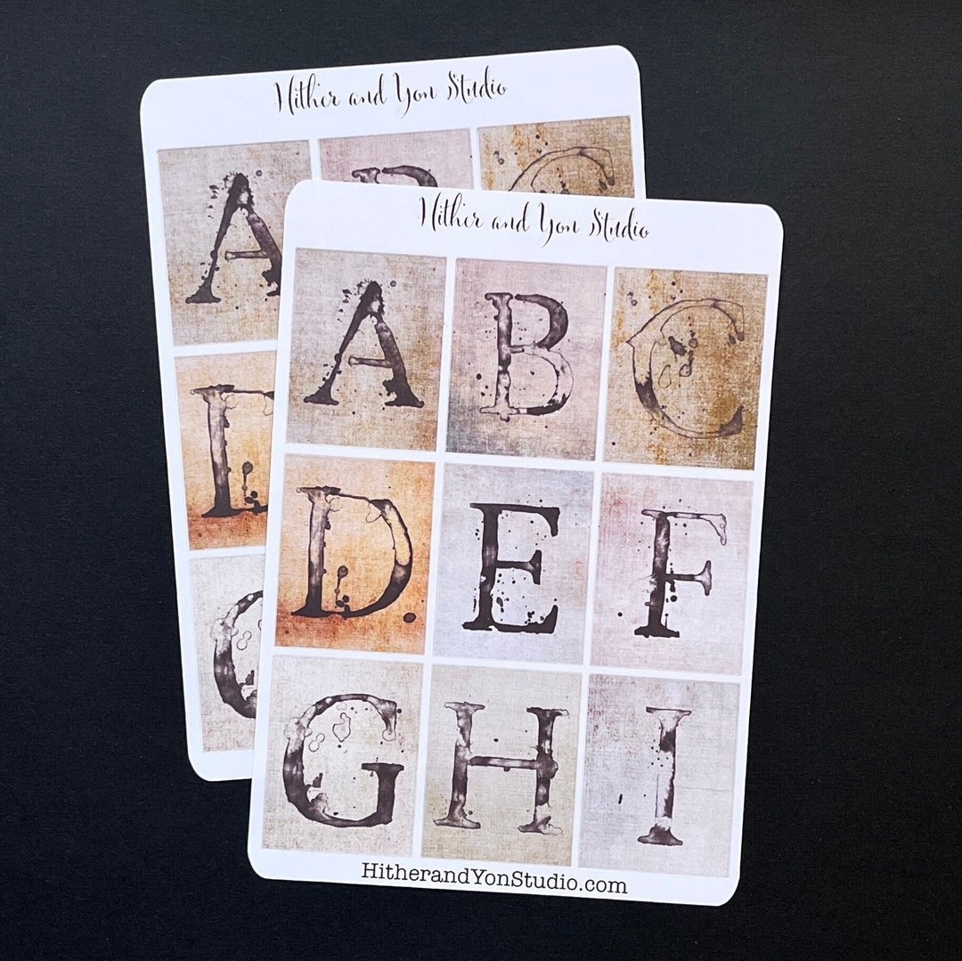 Stickers, Alphabet for Collage and Planners, Paper Crafts, Scrapbooking ...